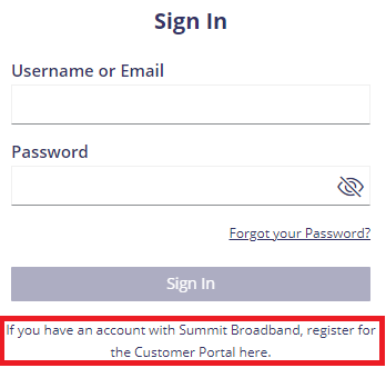 How do I create my online account? – Summit Broadband Customer Support