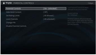 How Do I Set Parental Controls on TiVo? – Summit Broadband Customer Support